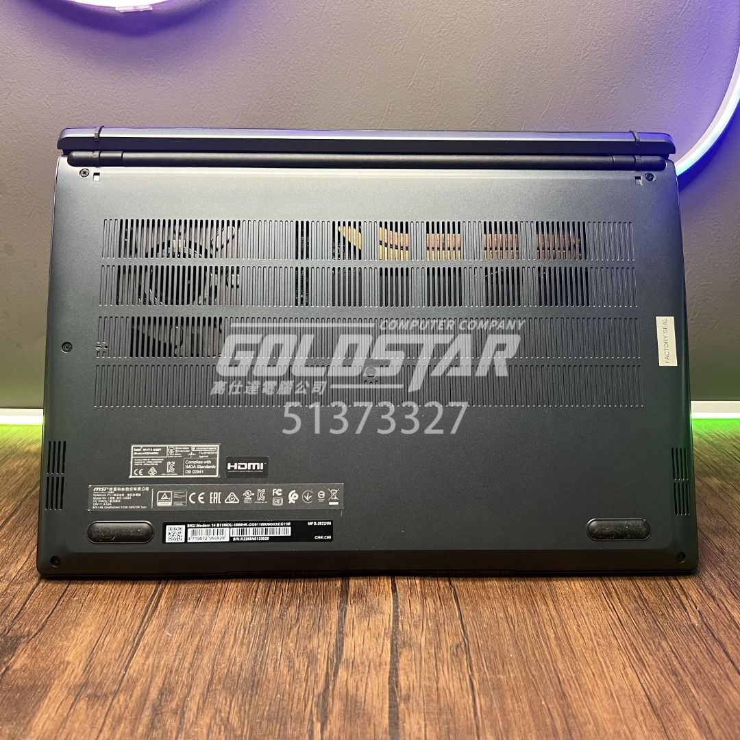 新淨MSI MS-14D2 14吋全高清 / /WiFi 6/Laptop/三個月保養/Notebook/手提電腦/文書手提/31, 電腦 ...