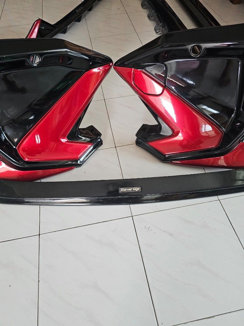 Myvi facelift Gear up body kit (cranberry red), Auto Accessories on ...