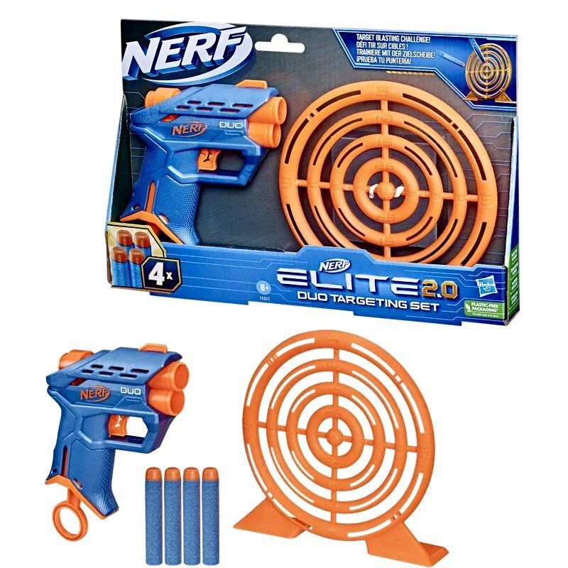Nerf Elite 2.0 Duo Targeting Set, Includes Dart Blaster & Target Board ...