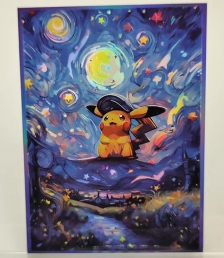 (PO) Starry Night Eevee Pikachu Mew Gengar Pokemon Card Sleeves ...