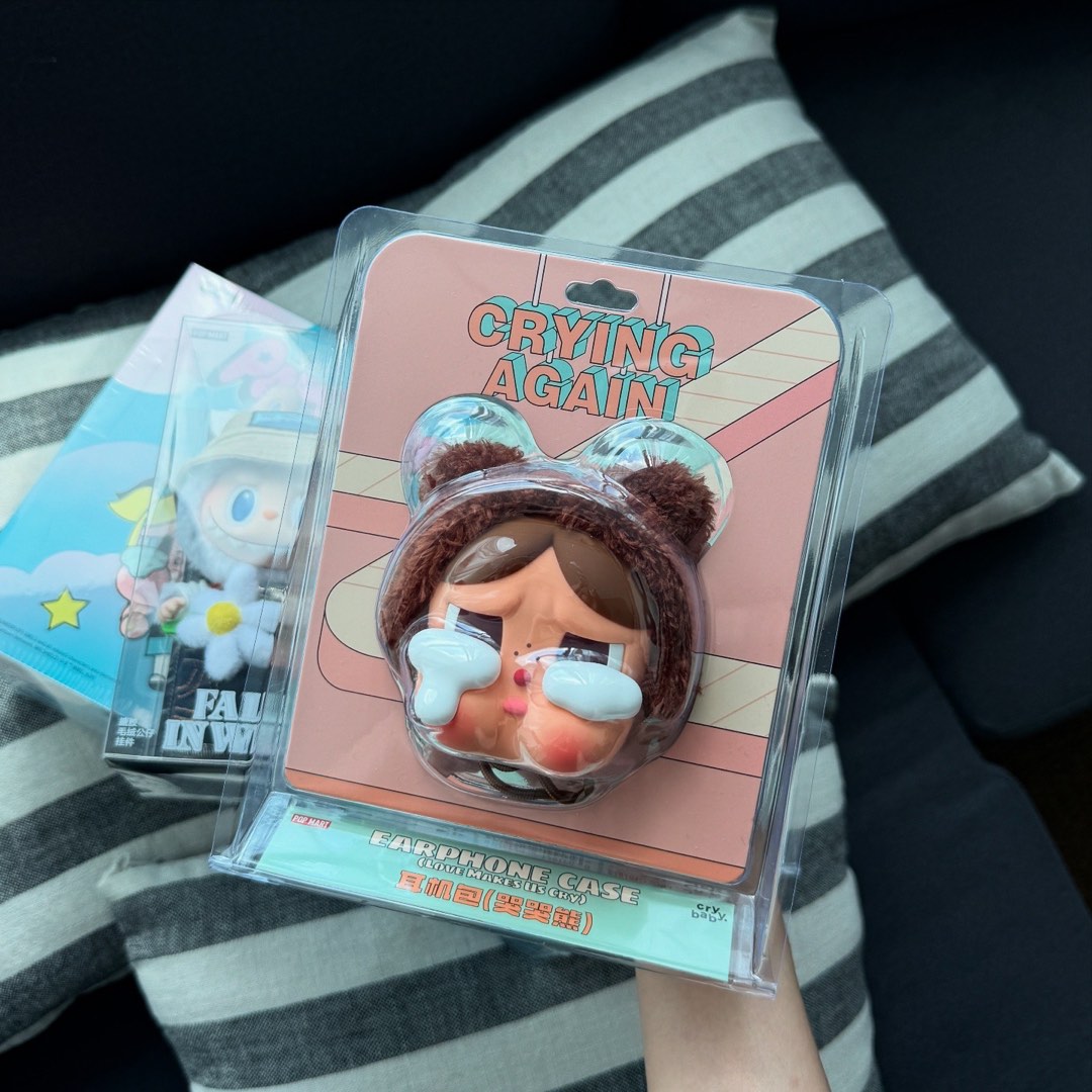 Pop Mart Crybaby Crying Again Earphone Case, Hobbies & Toys, Toys ...