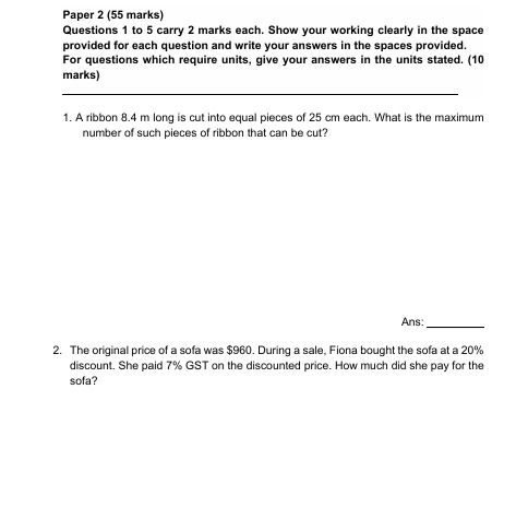 Primary 3-6 Mock Exam Papers (Jimmy Math) - Set 1-5 with solutions ...