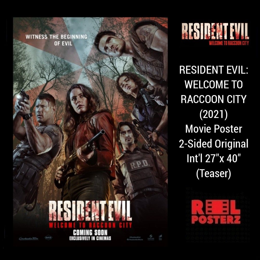 RESIDENT EVIL: WELCOME TO RACCOON CITY (2021) Movie Poster 2-Sided Original International 27"x ...