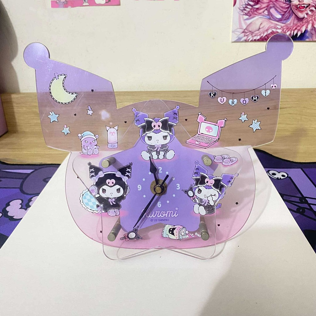 Sanrio Kuji Kuromi Acrylic Clock, Hobbies & Toys, Toys & Games on Carousell
