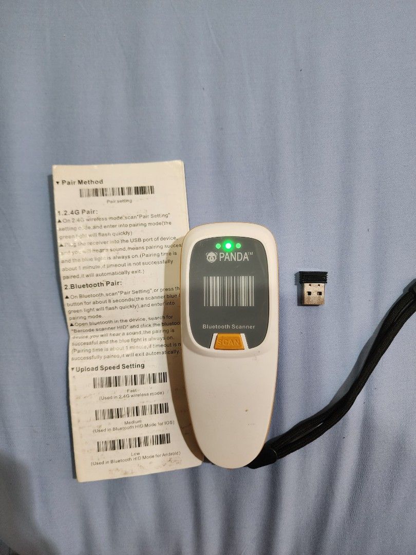 Scanner barcode portable merk panda PRJ-300R kondisi bagus normal ...