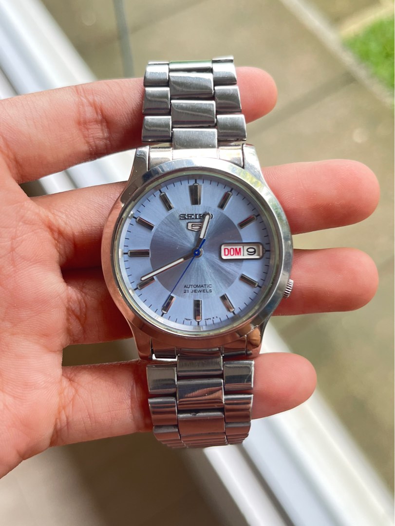SEIKO 5 ICE BLUE DIAL, Men's Fashion, Watches & Accessories, Watches on ...