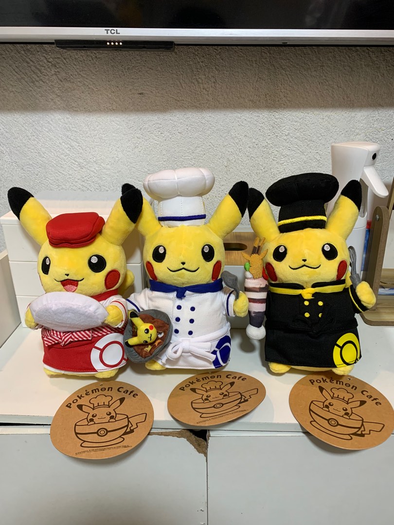 [Set/Individual] Pikachu Pokemon Cafe Chef PKC, Hobbies & Toys, Toys ...