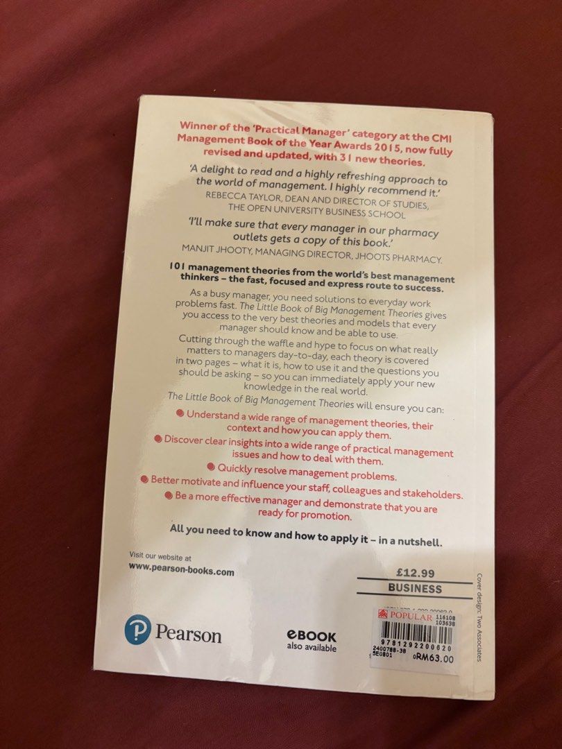 The little book of big management theories and how to use them james ...