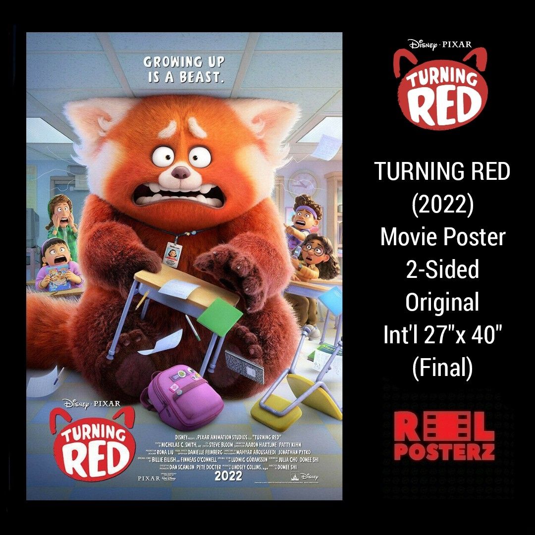 TURNING RED (2022) Movie Poster 2-Sided Original International 27"x 40 ...