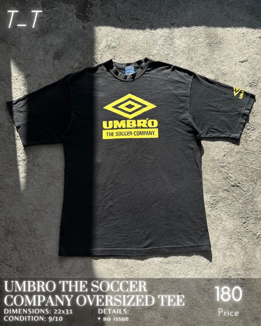 Umbro The Soccer Company oversized tee, Men's Fashion, Tops & Sets ...