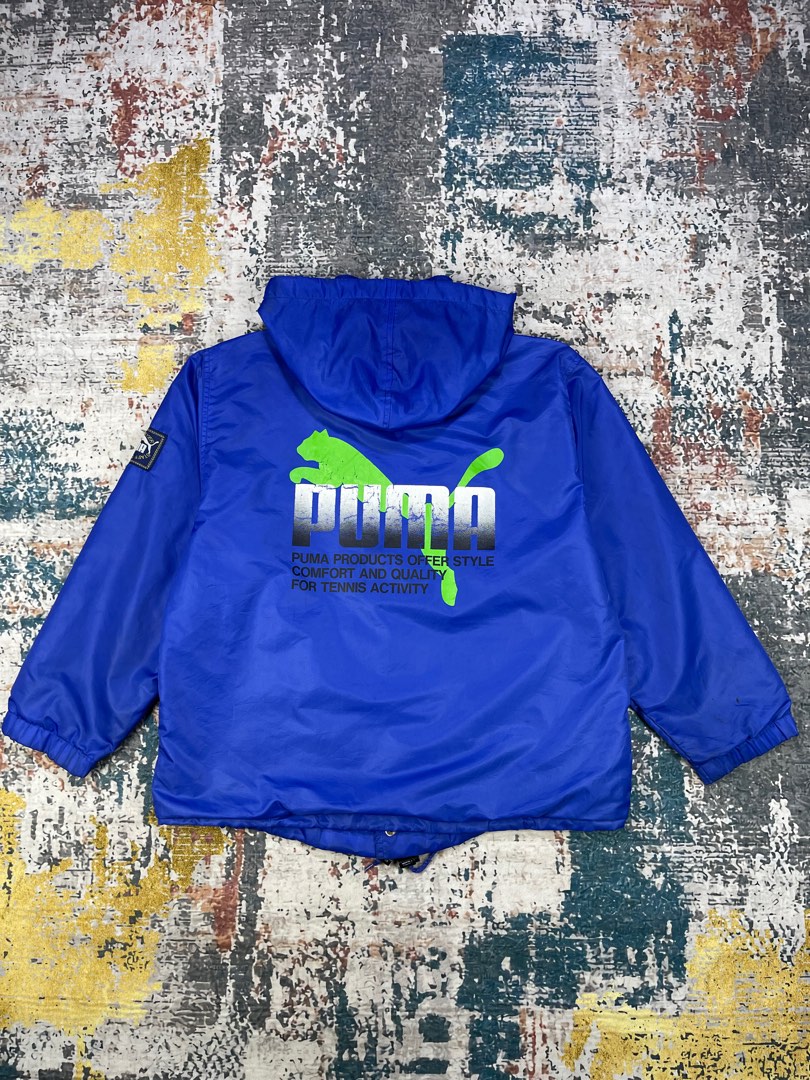 Vintage Puma Back Hit Logo Stadium Jackets, Babies & Kids, Babies ...