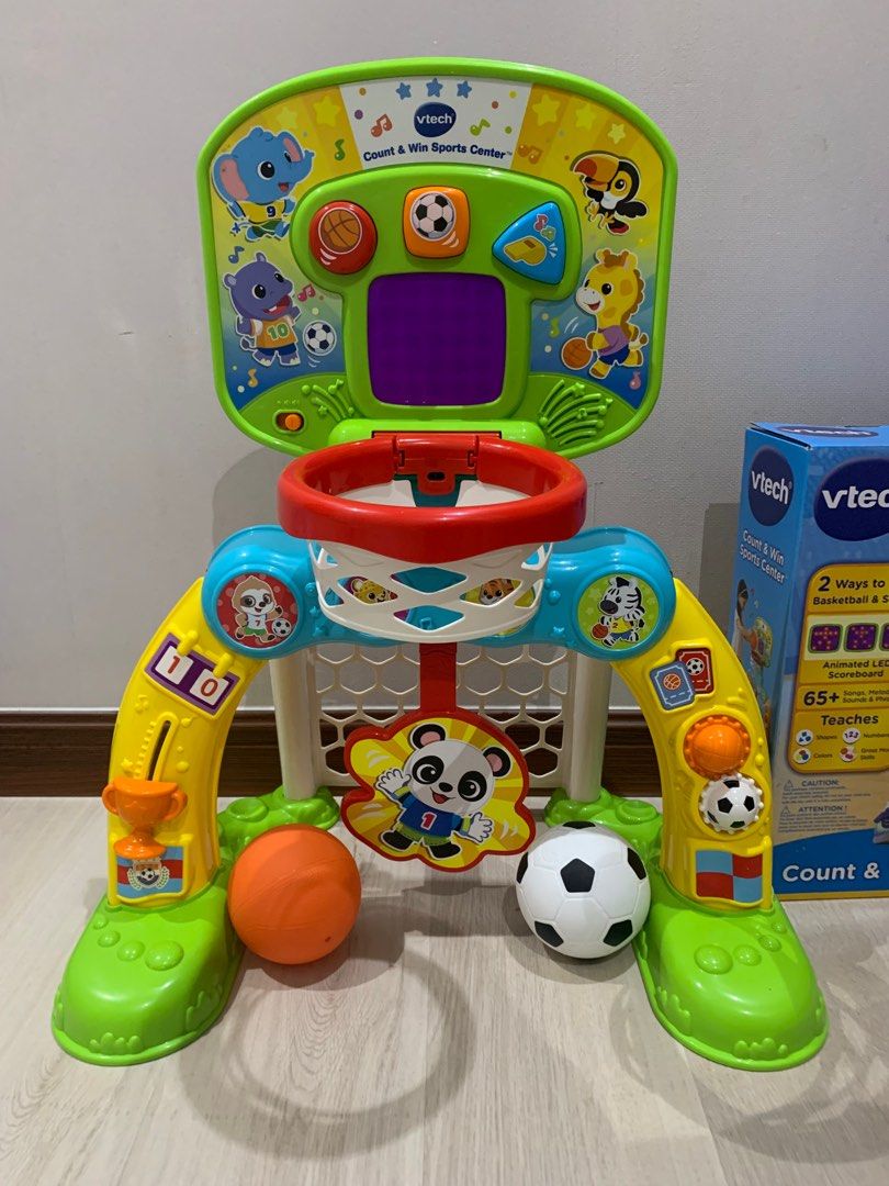 VTECH INCLUDE BOX COUNT N WIN SPORT CENTRE BASKETBALL & SOCCER , Babies ...