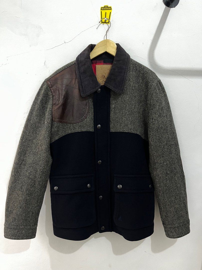 work jacket wool corduroy leather by bean pole not ll bean uniqlo ...