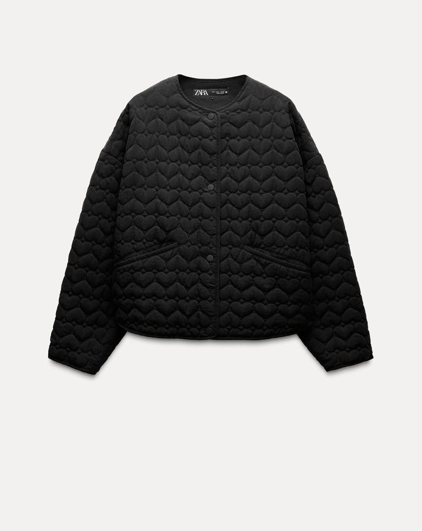 Zara Heart Puffer Jacket, Women's Fashion, Coats, Jackets and Outerwear ...