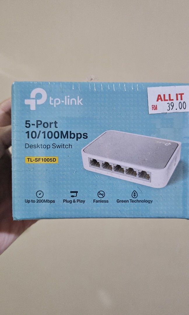 5 Port Ethernet Desktop Switch, Computers & Tech, Office & Business ...