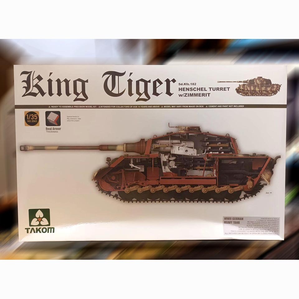 【拼裝模型_戰車】1:35 1/35 三花 TAKOM 2045 虎王坦克亨舍爾炮塔 附防磁裝甲全內構, 興趣及遊戲, 玩具 & 遊戲類 ...