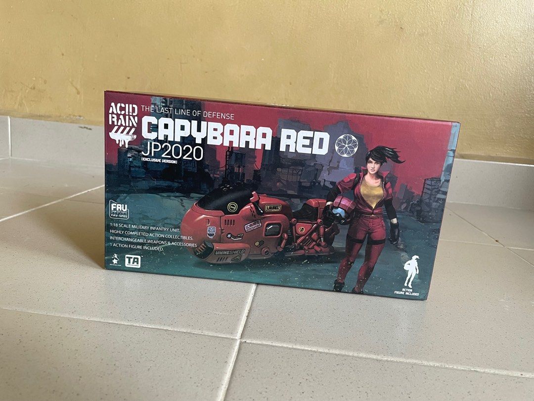 Acid Rain Capybara Red exclusive 3.75inch akira 1/18 scale designer ...
