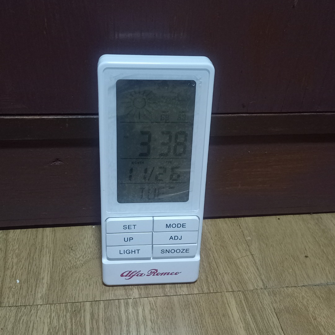 ALFA ROMEO DIGITAL CLOCK, Furniture & Home Living, Home Decor, Clocks ...