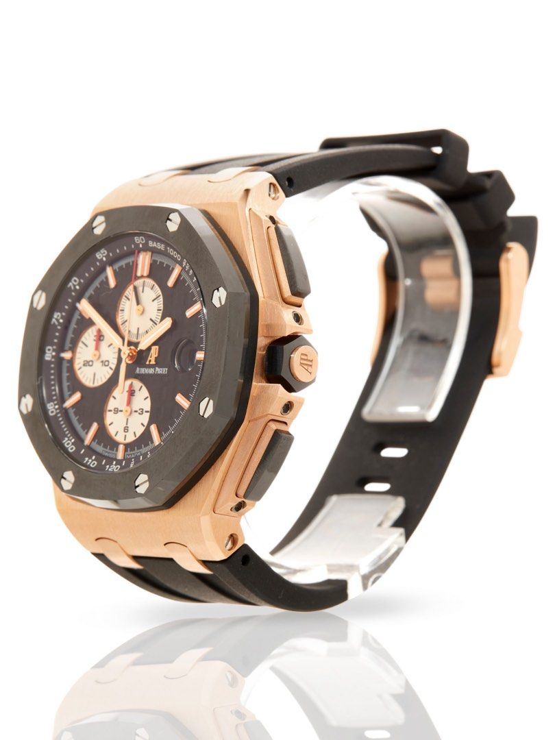 Audemars piguet 44MM novelty rose gold 26401RO • WHITE CHRONO DIAL ...