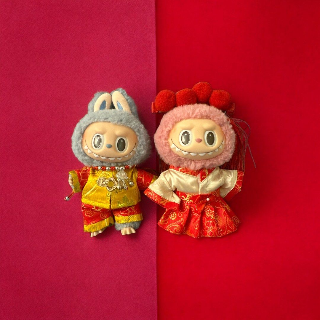 Authentic Labubu set @ $60 a pair / Christmas / lunar new year with ...