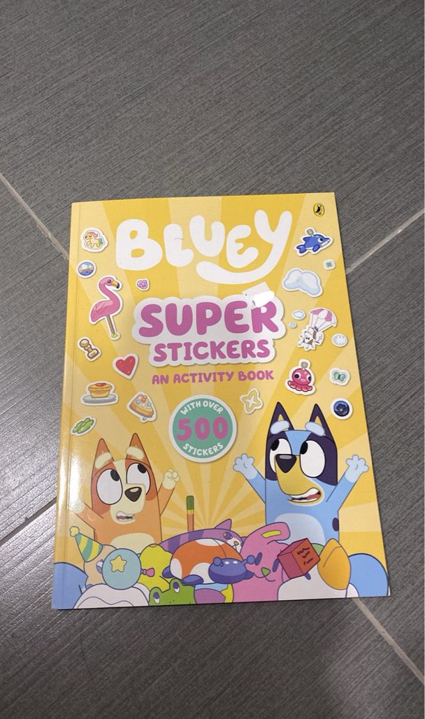 Bluey Super Stickers Sticker Book, Hobbies & Toys, Books & Magazines ...