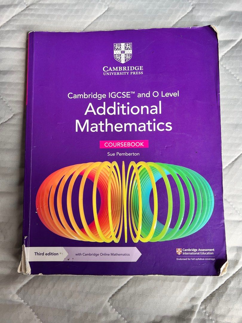 Cambridge Igcse And O Level Additional Mathematics Course Book Third