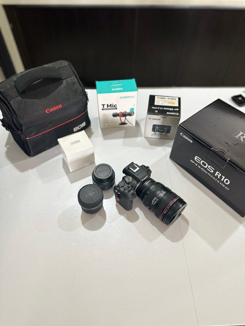 CANON EOS R10 COMPLETE SET WITH FREE GIFTS, Photography, Cameras on ...