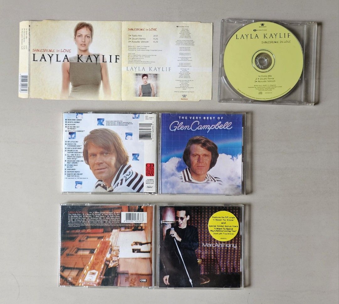 CD,Layla Kaylif,Glen Campbell,Marc Anthony,Richard Clayderman,The Corrs ...