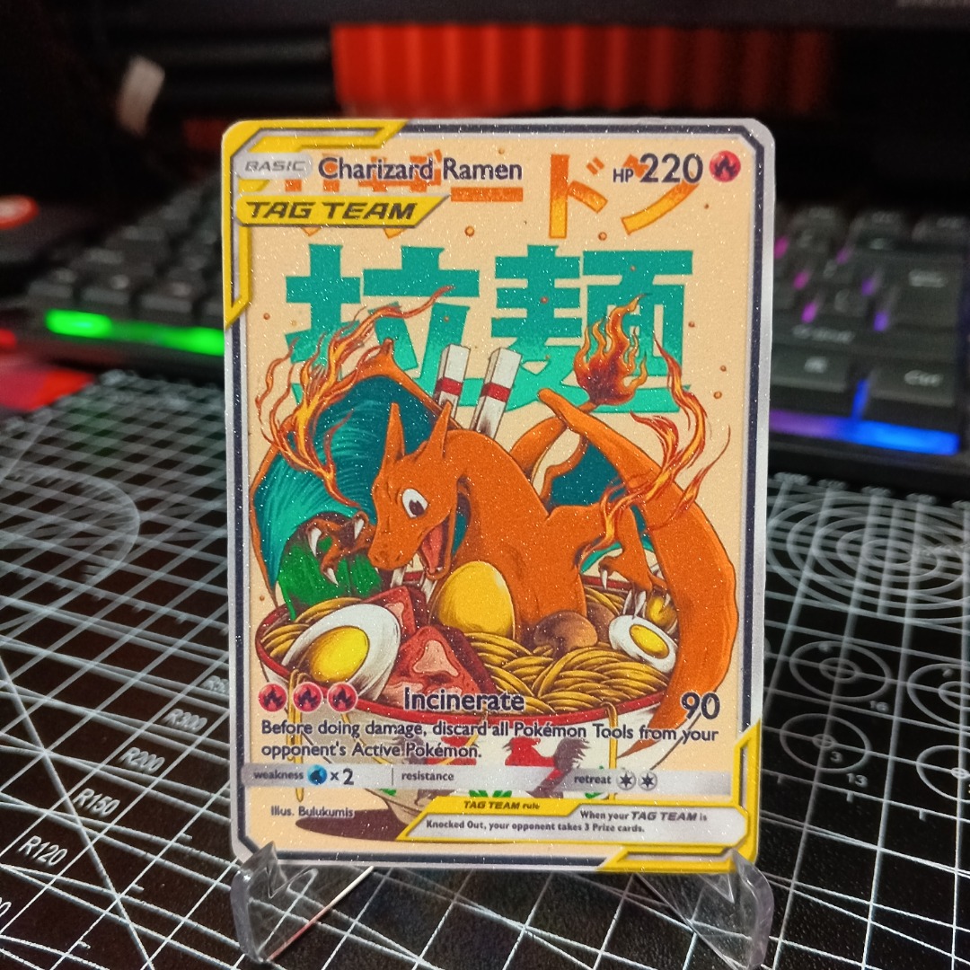 Charizard Ramen Custom Handmade Pokemon Cards, Hobbies & Toys ...