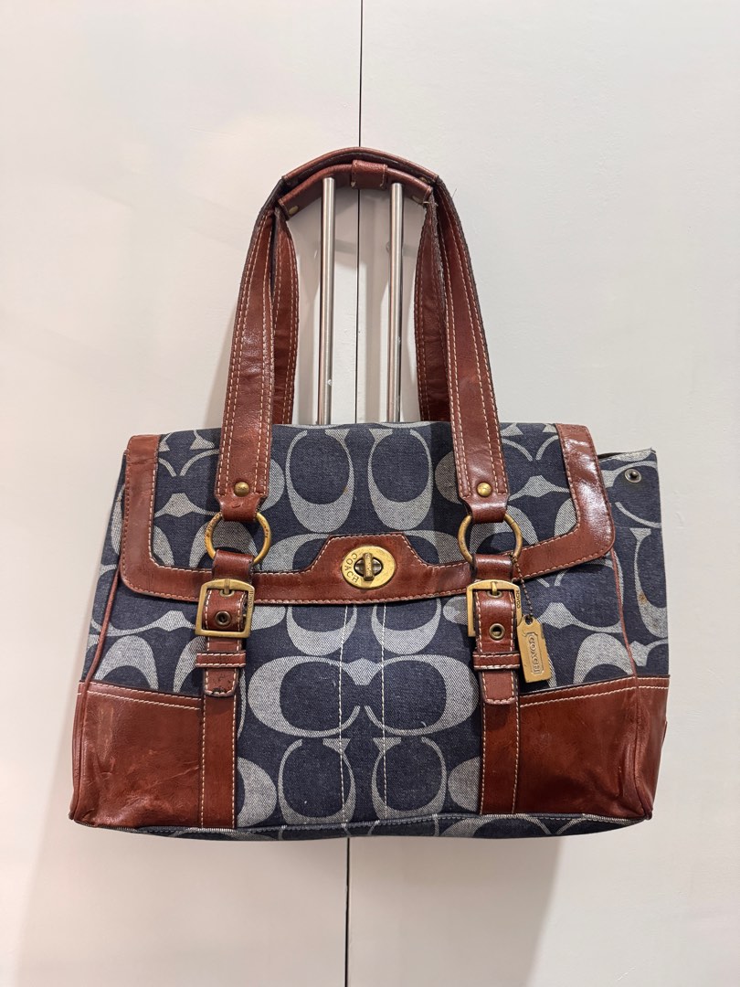 Coach denim tote bag, Women's Fashion, Bags & Wallets, Shoulder Bags on ...