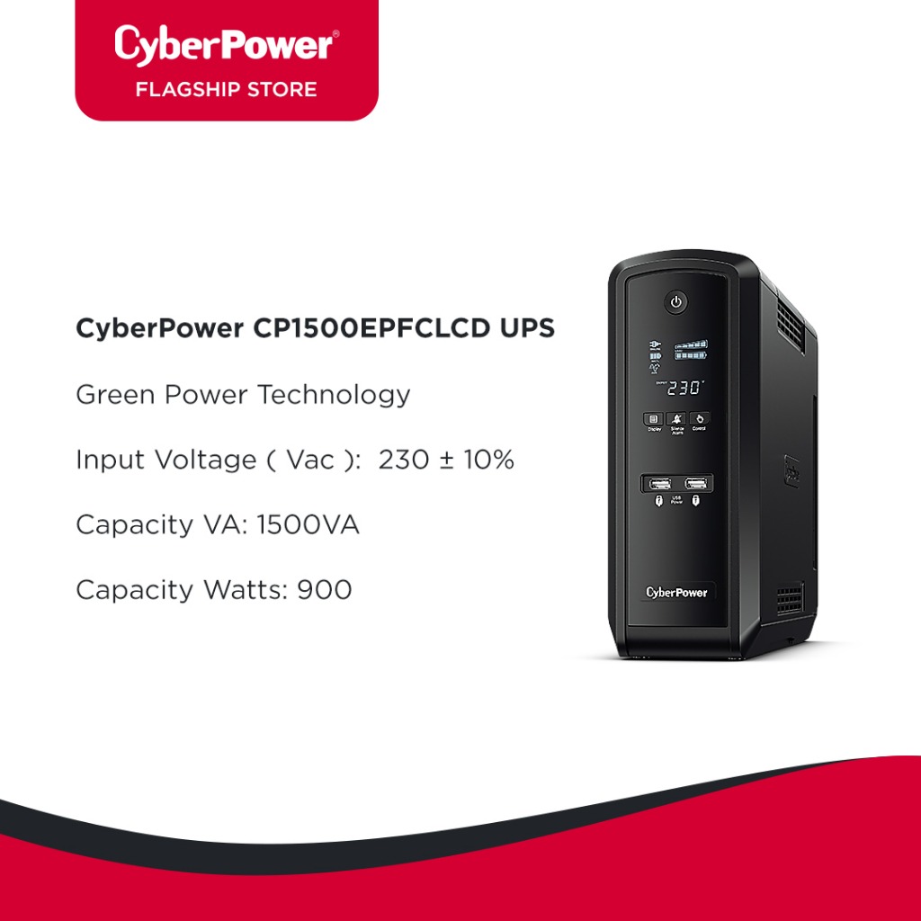 CyberPower CP1500EPFCLCD UPS, Computers & Tech, Parts & Accessories ...