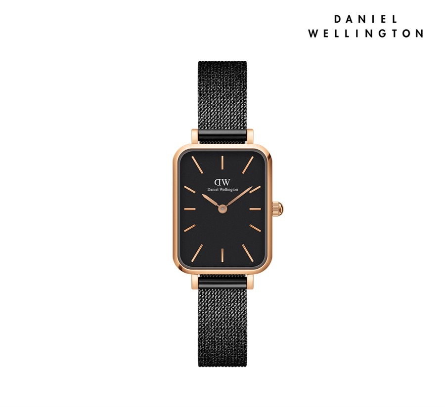 Daniel Wellington Quadro 20X26 Pressed Ashfield RG Black - DW00100433 ...
