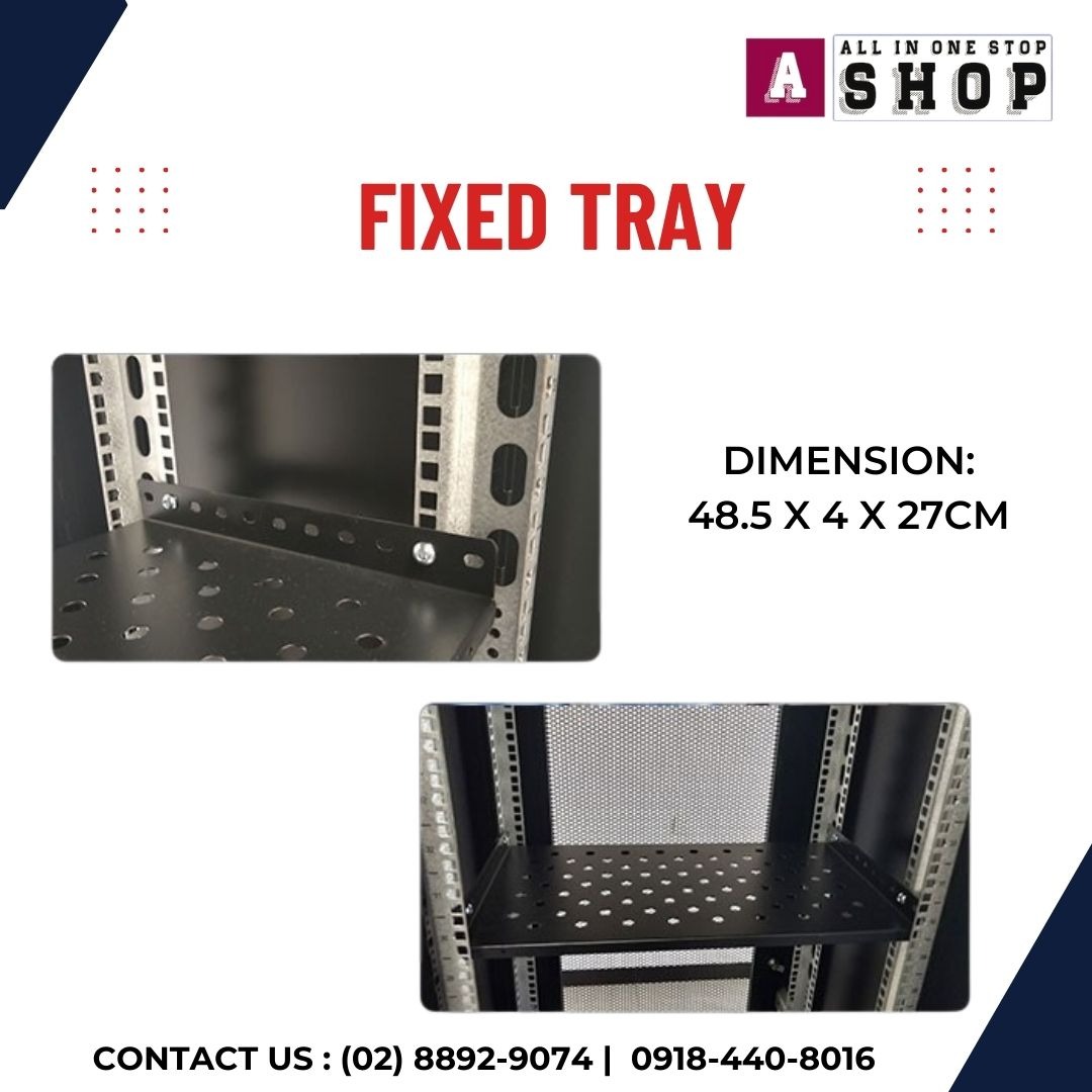 DATA RACK { fixed tray - dimension 48.5x4x27cm} | 4U | 6U | 9U | 12U ...