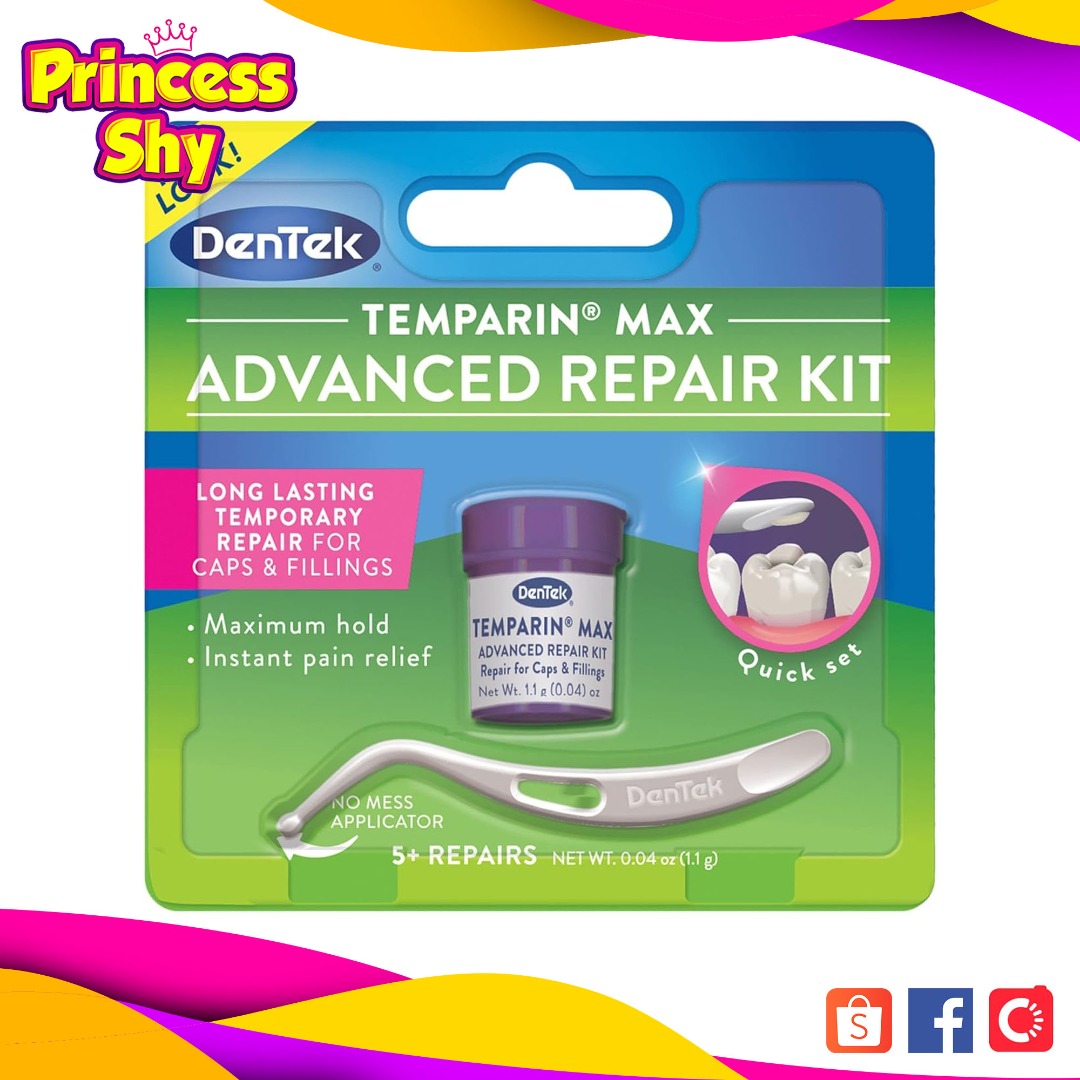 DenTek Temparin Max Advanced Repair Kit Lost Filling Loose Cap 5 ...
