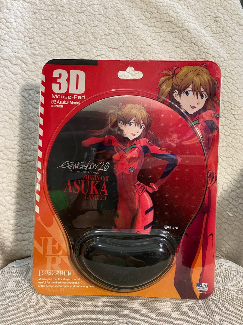 EVANGELION ASUKA LANGLEY 3D MOUSE MAT WITH WRIST REST OFFICIAL, Hobbies ...