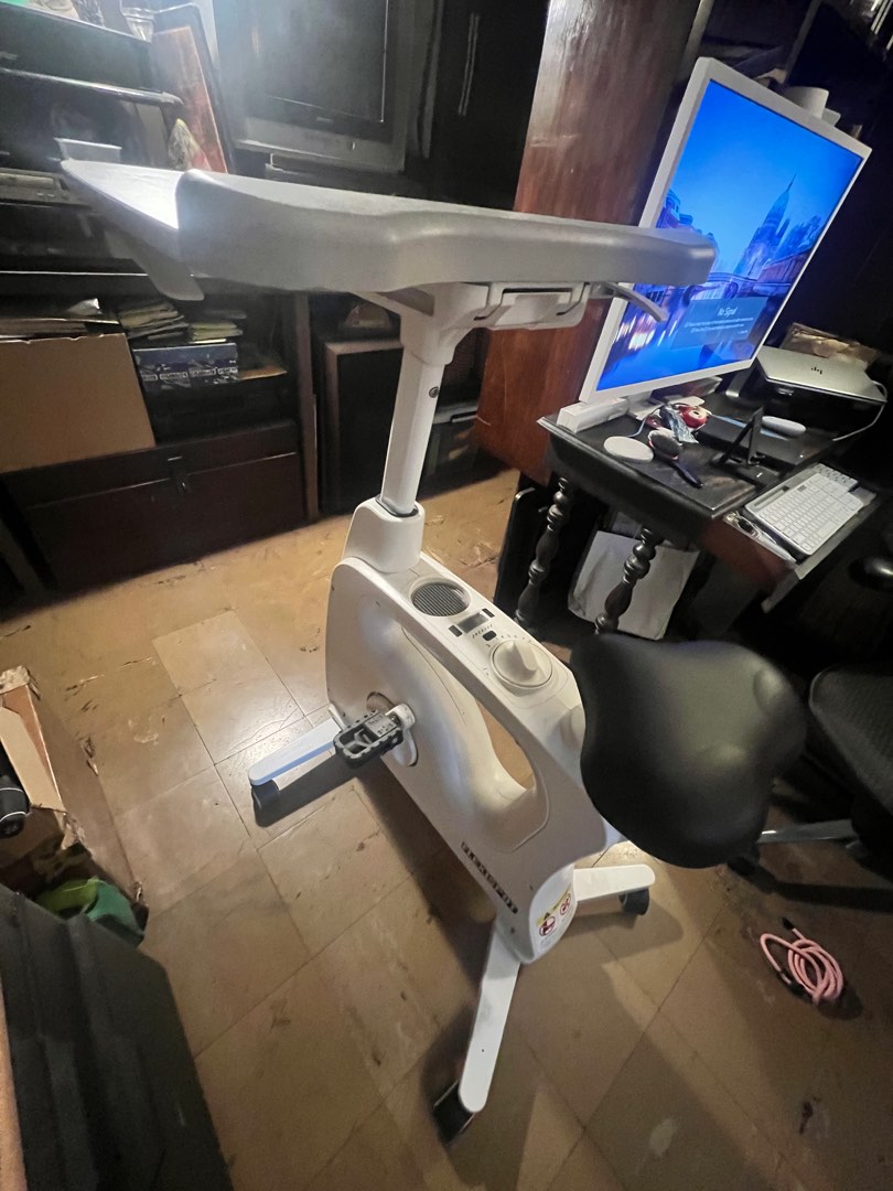 FlexiSpot V9 Height Adjustable Stationary Bike Home Office Standing ...