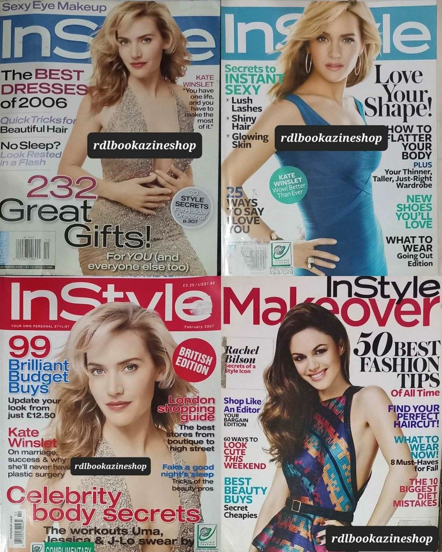 16 pcs InStyle Magazine (Jennifer Aniston, Gwyneth Paltrow, Liv Tyler ...