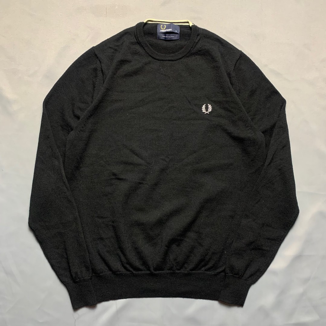 Fred Perry - Merine Wool Sweater, Men's Fashion, Tops & Sets, Formal ...