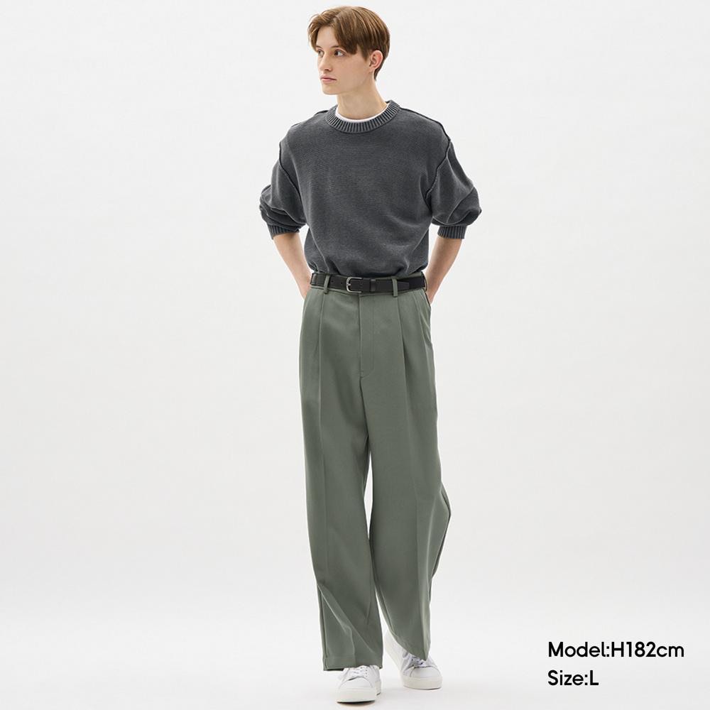Gu by Uniqlo Super Baggy Slacks, Men's Fashion, Bottoms, Trousers on ...