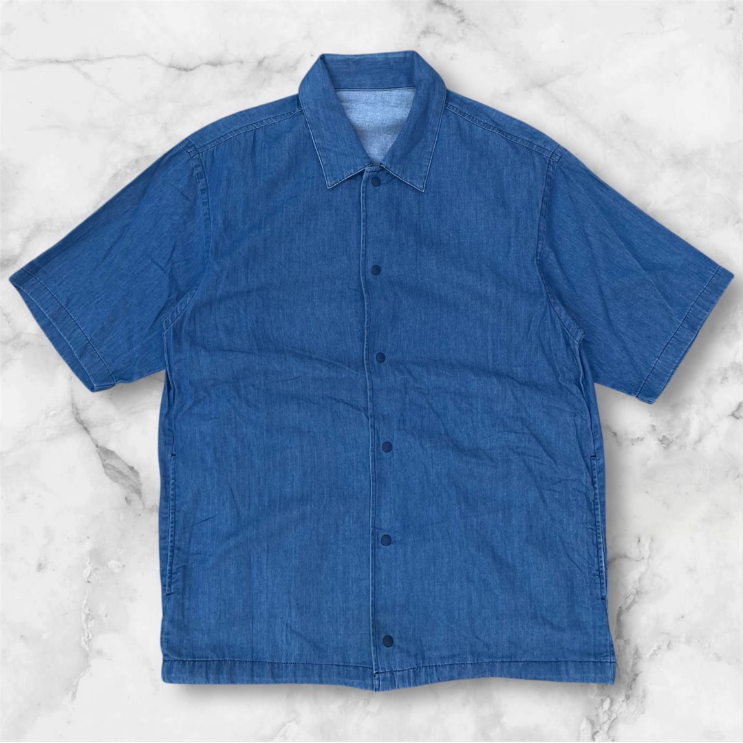 GU DENIM POLO, Men's Fashion, Tops & Sets, Tshirts & Polo Shirts on ...