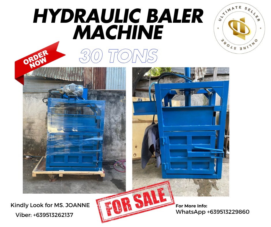 HYDRAULIC BALER MACHINE 30 TONS - READY TO PICK-UP ON-HAND BAILING ...