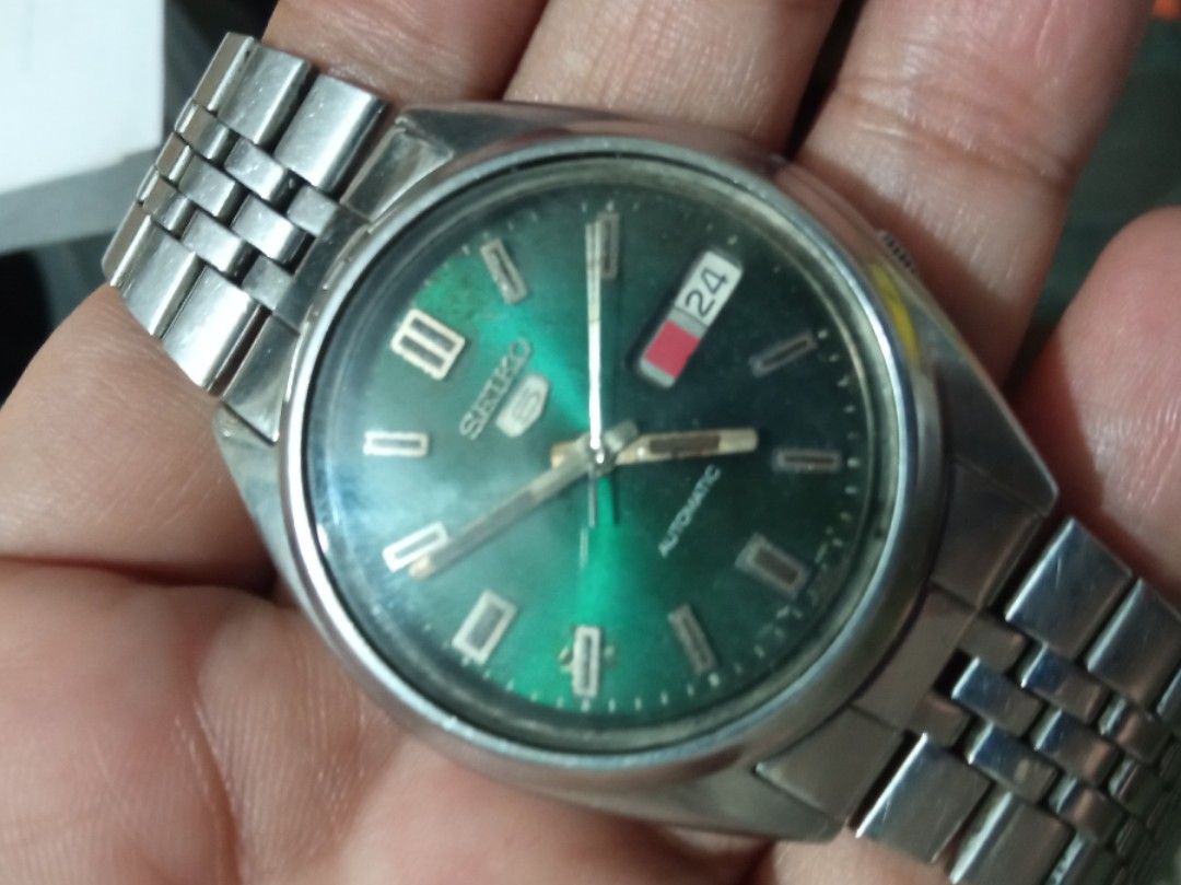 JAM TANGAN SEIKO 5 AUTOMATIC JAPAN VINTAGE 7009 3040 GREEN LANGKA, Fesyen Pria, Jam Tangan di ...