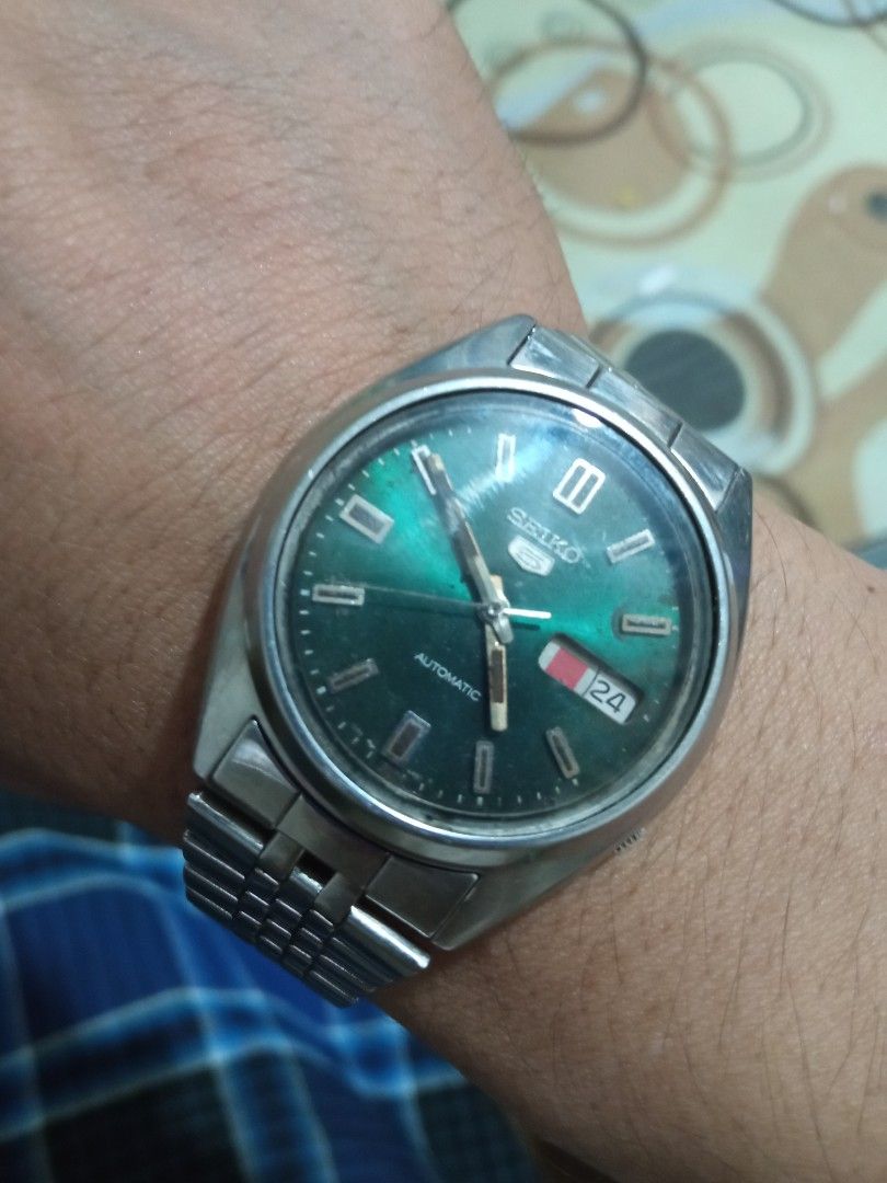 JAM TANGAN SEIKO 5 AUTOMATIC JAPAN VINTAGE 7009 3040 GREEN LANGKA, Fesyen Pria, Jam Tangan di ...