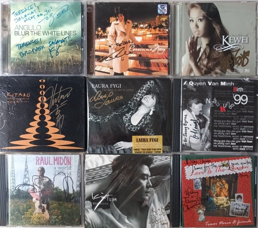 Jazz & Audiophile vocals folk new age Autographed cd album angulo corrinne may kewei Kitaro ...