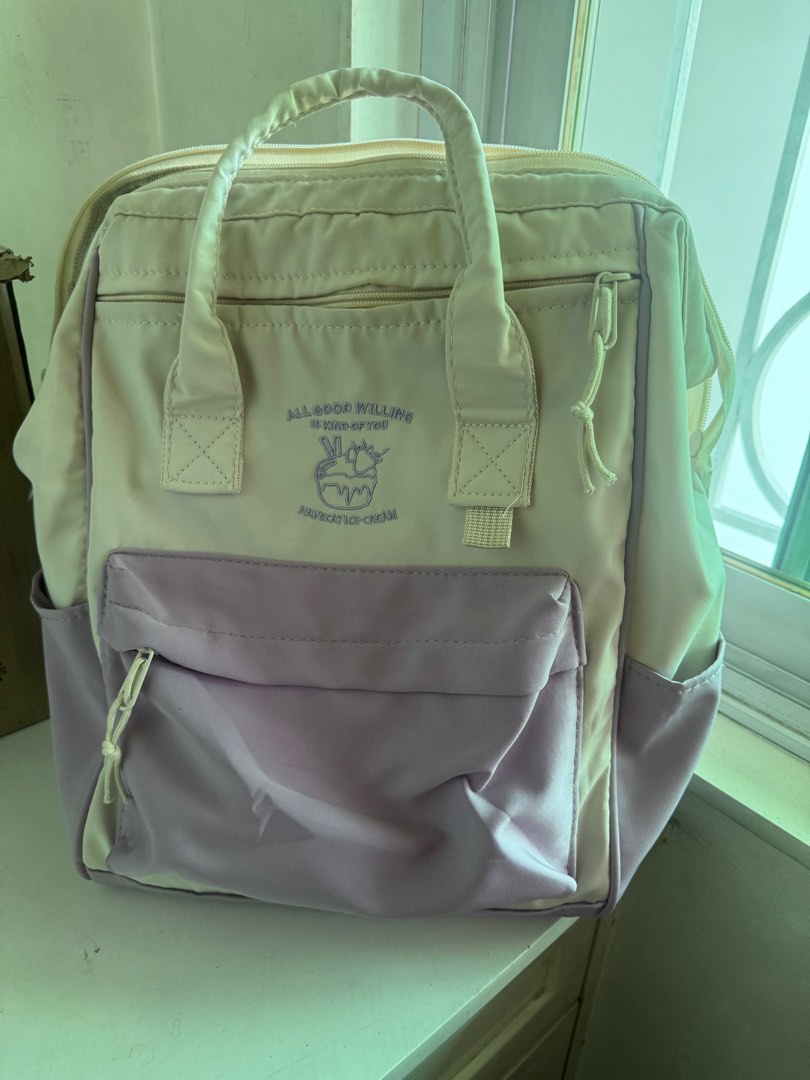 Korean Backpack Violet, Women's Fashion, Bags & Wallets, Backpacks on ...