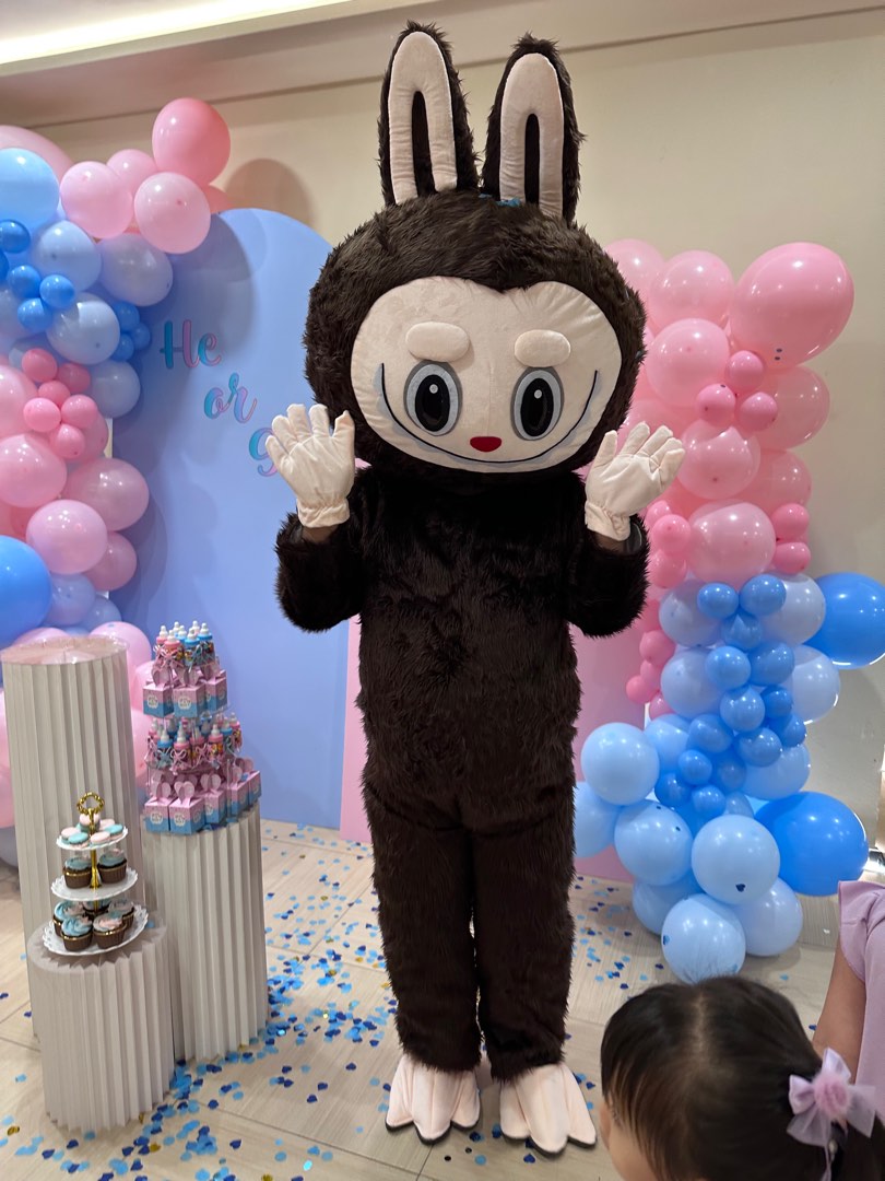 Labubu Mascot Costume Rental, Hobbies & Toys, Toys & Games on Carousell