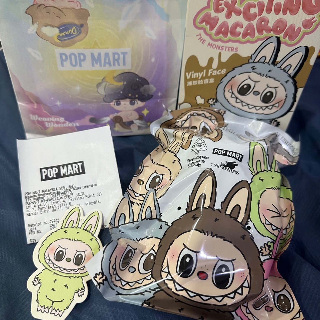 Labubu V1 Exciting Macaroon-Green Grape, Hobbies & Toys, Toys & Games ...