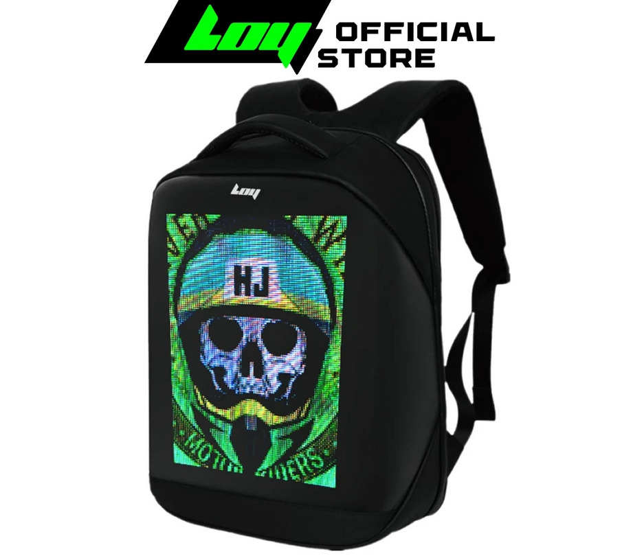 LOY Pixel Luxe Backpack with 4096 Pixel Art LED Screen & Pixel Pulse ...