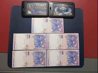 ZC Last Replacement Prefix "Ahmad Don" Malaysia 8th Series (1996 - 99 ) Rm2 S/N: ZC0431732 PMG ...