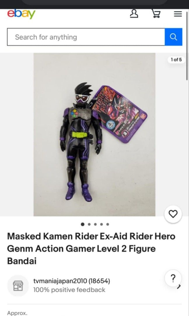 Masked Kamen Rider Ex-Aid Rider Hero Genm Action Gamer Level 2 Figure ...